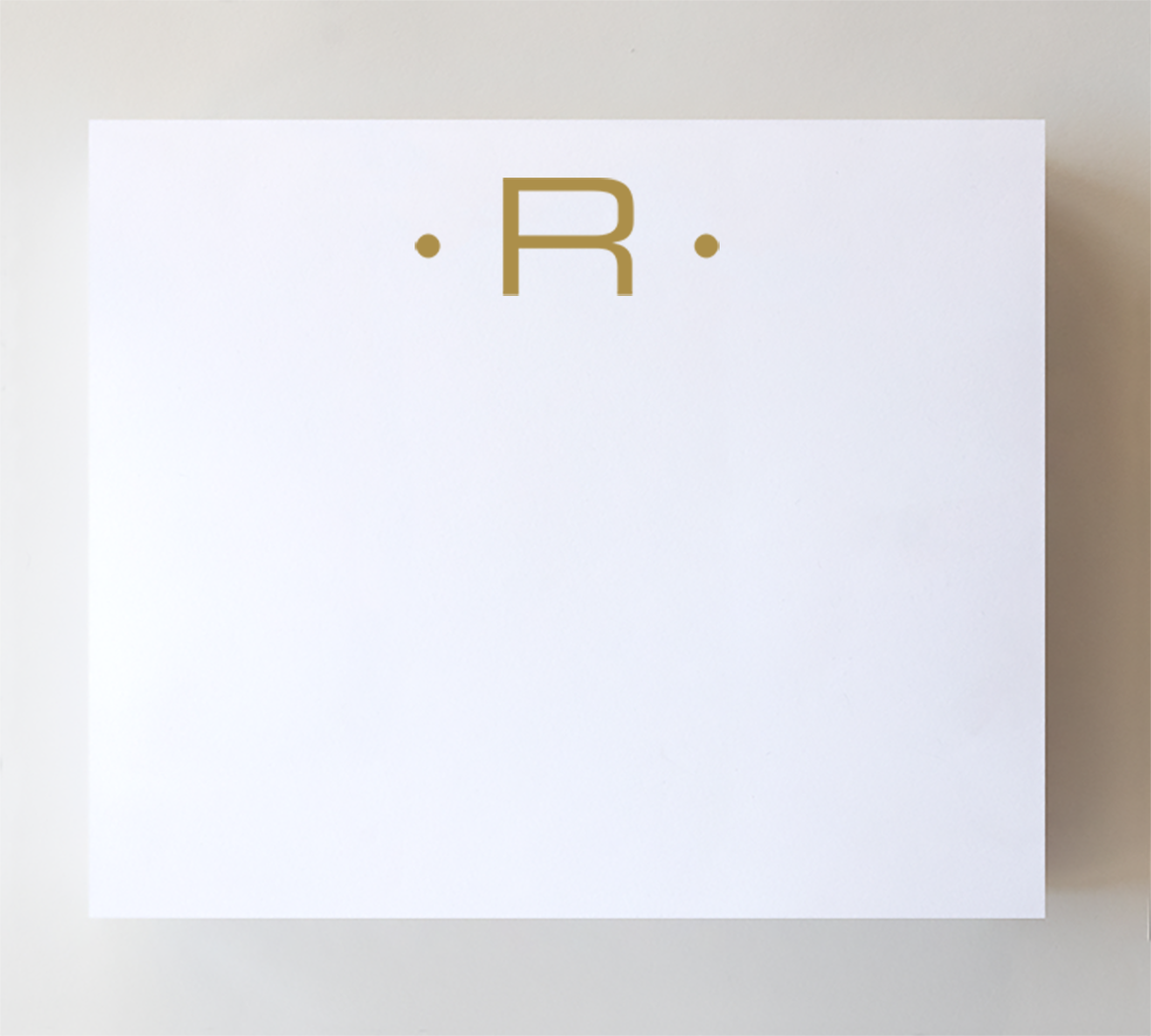 Initial Notepads - Luxe Gold Foil: R – LouLous Decor