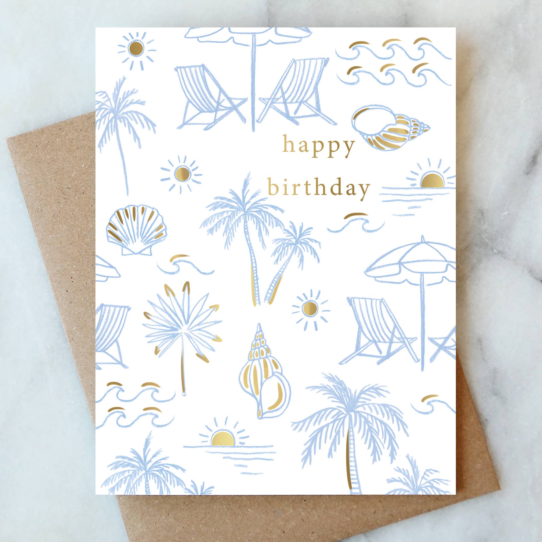 Beachy Birthday Greeting Card | Birthday Card – LouLous Decor
