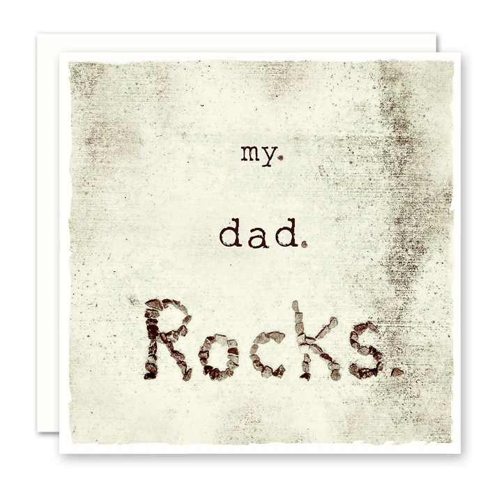 My Dad Rocks Card - Dad Birthday Card - Father's Day Card – LouLous Decor
