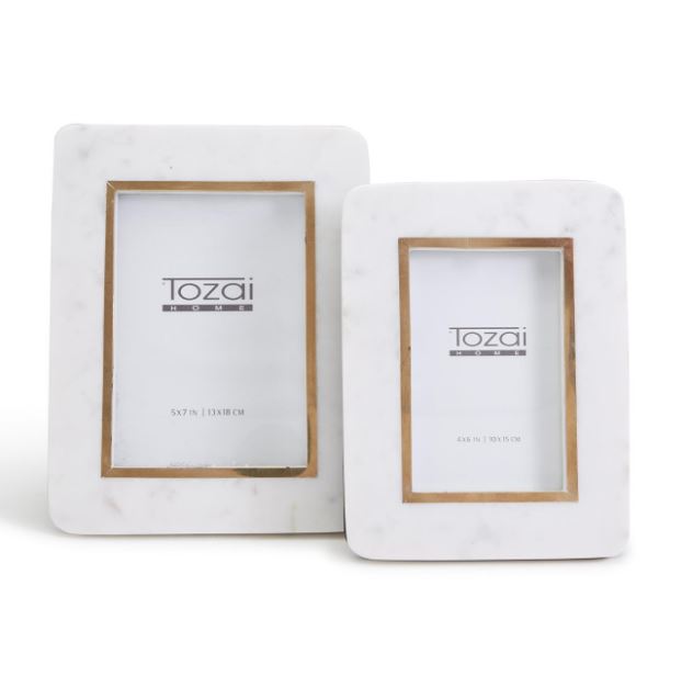 Hoxton White Marble Frame – LouLous Decor